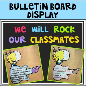 We Will Rock Our Classmates Craftivity Craft Bulletin Board Idea - Etsy