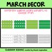Clover Themed Monthly Classroom Decor Bulletin Board Idea-february - Etsy