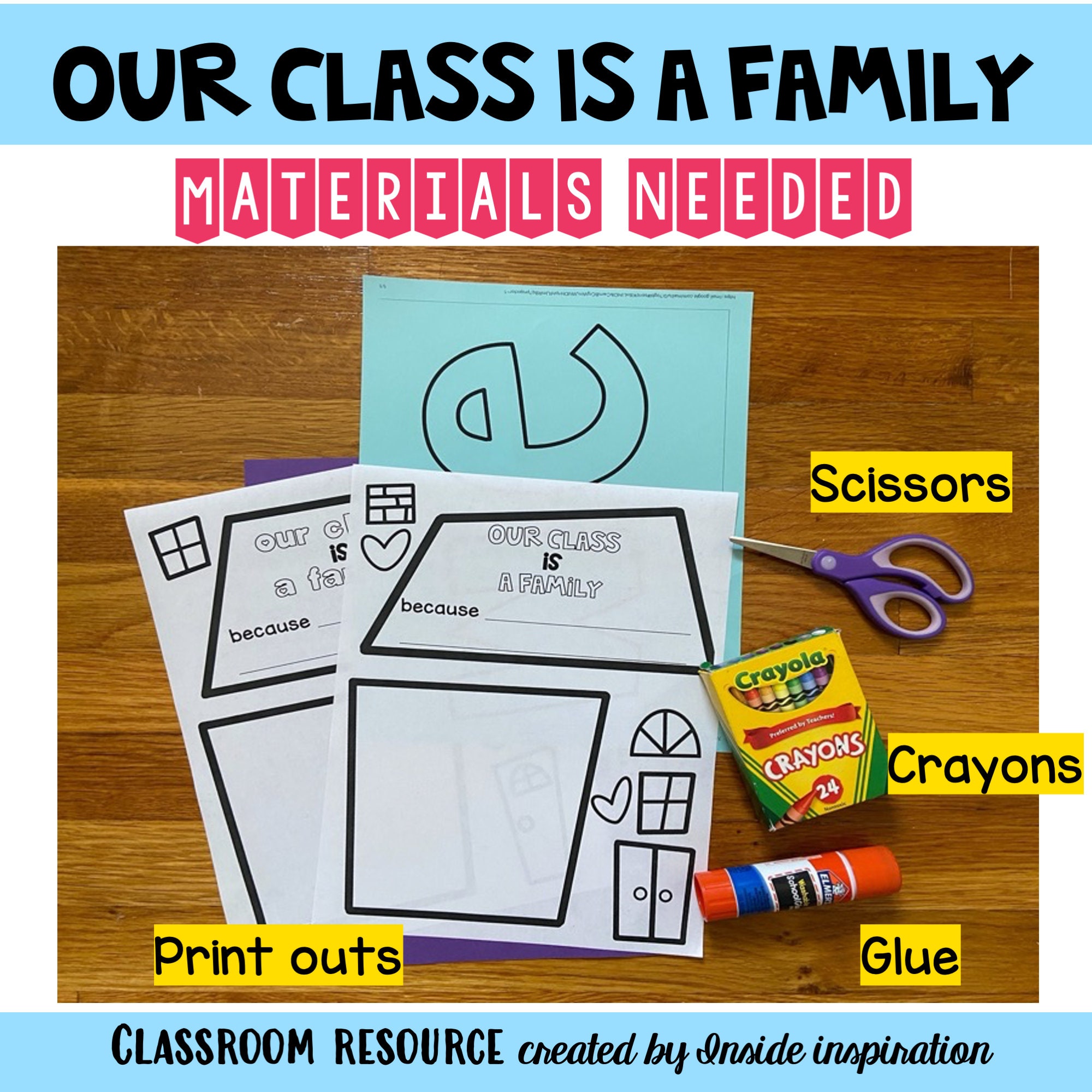 Our Class is a Family Book Companion Activity Bulletin Board - Etsy