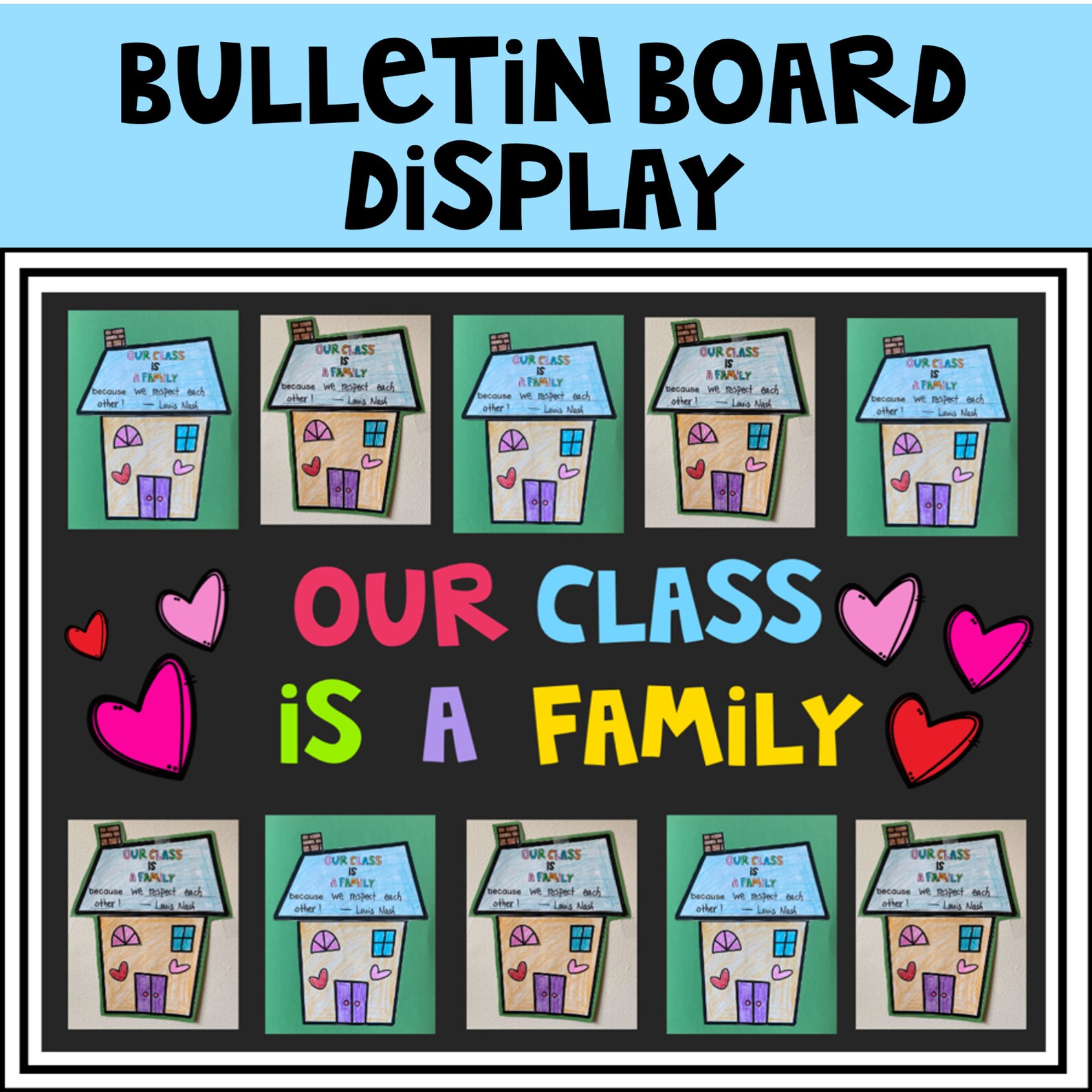 Our Class is a Family Book Companion Activity Bulletin Board - Etsy