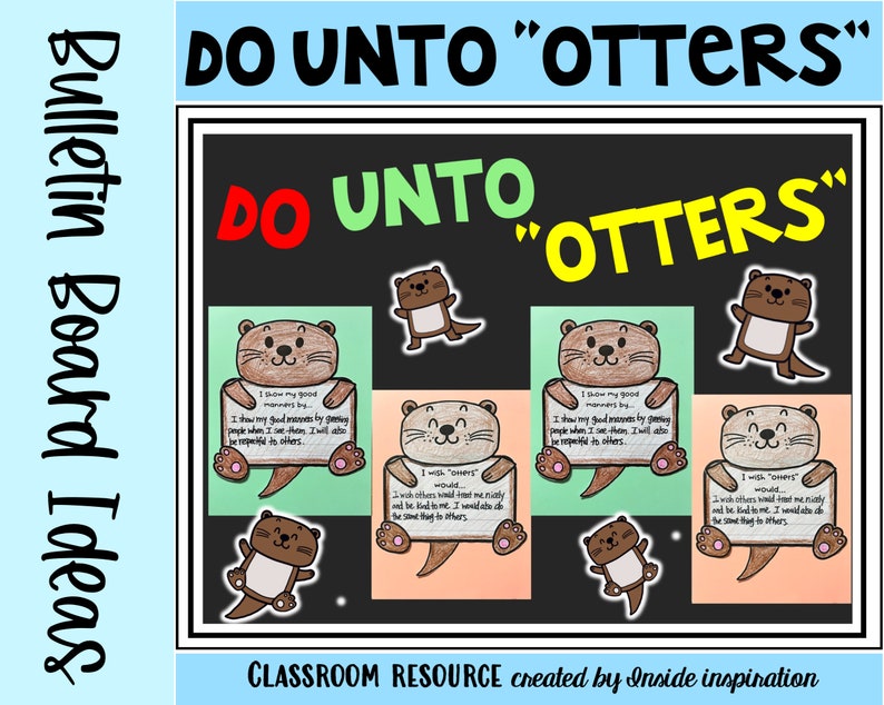 Do Unto Otters Manners Classroom Community Writing Craftivity Bulletin ...