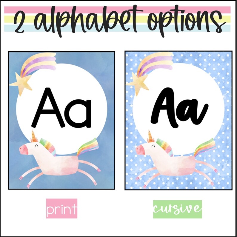 Rainbow Unicorn Classroom Decor, Unicorn Theme Classroom Display, Polka ...