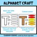 Alphabet Letter Crafts Printables Upper Case Letters A-Z Bulletin Board ...
