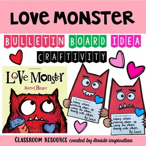 Love Monster Book Writing Craftivity Valentine's Day Bulletin Board Kit ...