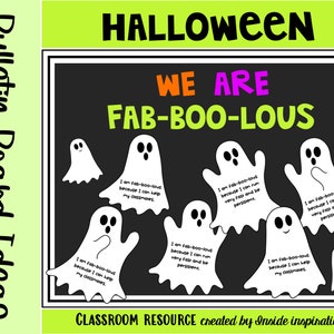 Halloween Ghost We Are Fab-boo-lous Simple Writing Bulletin Board Kit ...