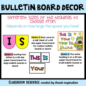 Back to School Bulletin Board This is Your Year to Shine Door Decor - Etsy