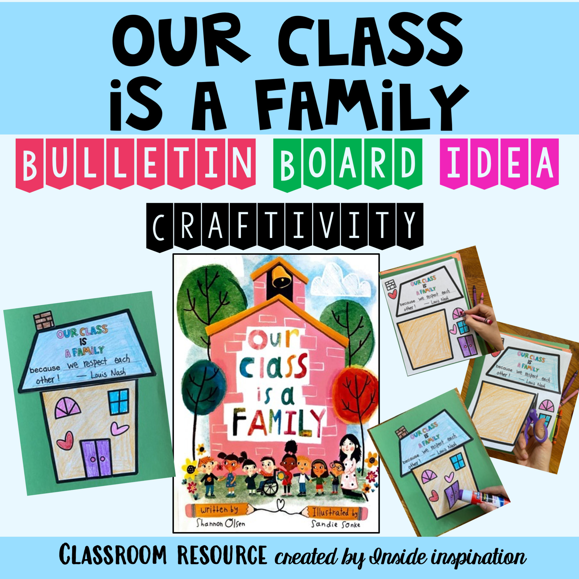 Our Class is a Family Book Companion Activity Bulletin Board - Etsy