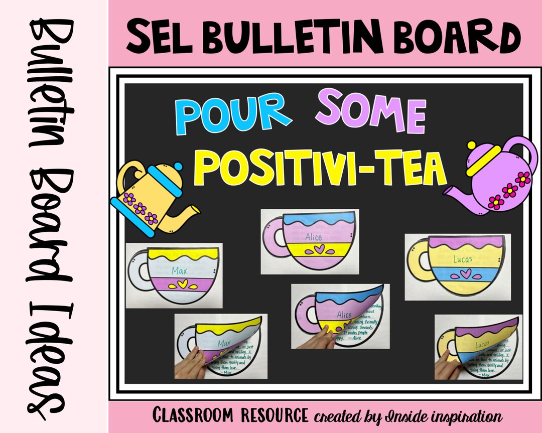 Pour Some Positivity Kindness SEL Bulletin Board Idea - Etsy
