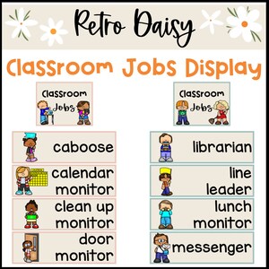 Retro Boho Daisy Themed Calming Color Classroom Decor Bundle Editable ...