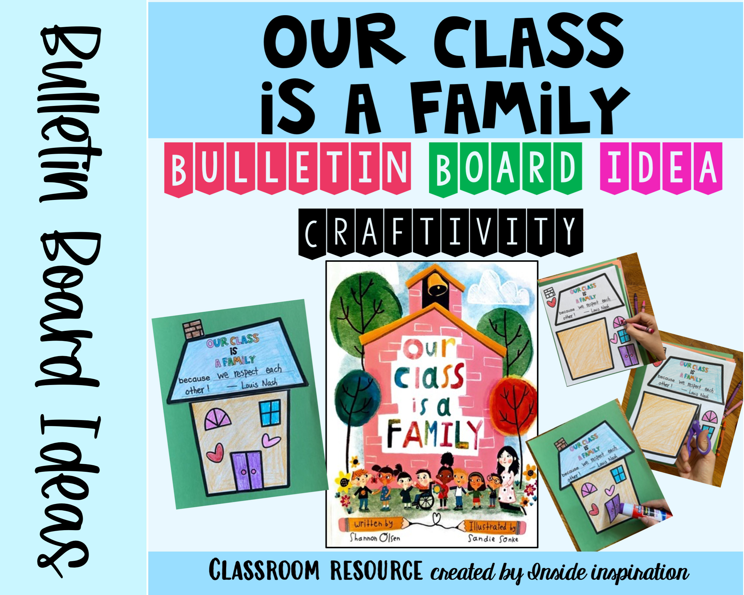 Our Class is a Family Book Companion Activity Bulletin Board Idea for ...