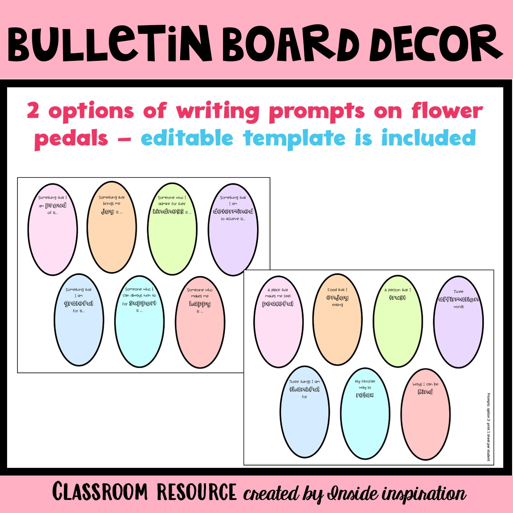 SEL Bulletin Board Idea Flower Themed - Etsy