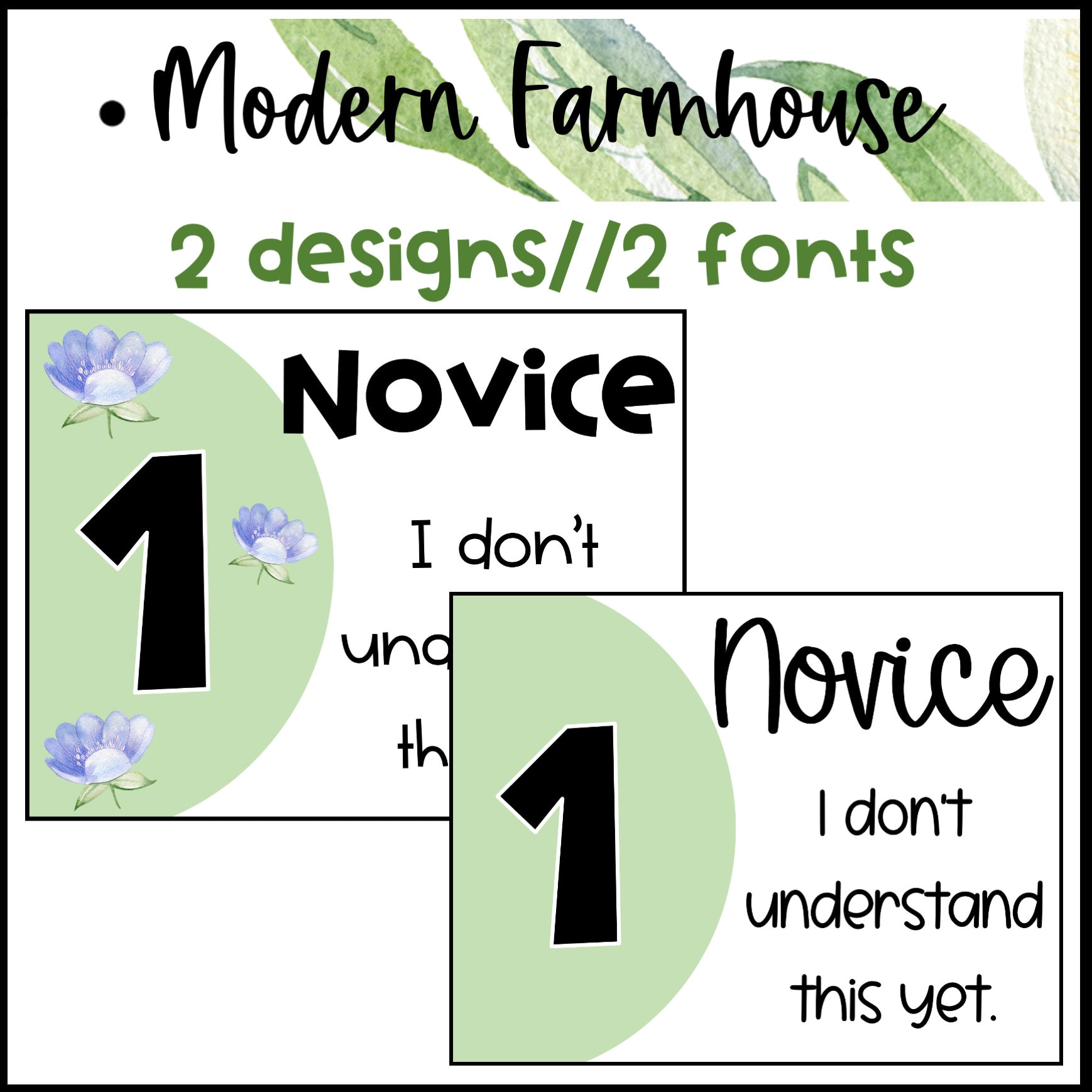 Modern Farmhouse Calming Watercolor Classroom Decor Dollar - Etsy