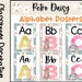 Retro Boho Daisy Themed Alphabet Posters Calming Color Classroom Decor ...
