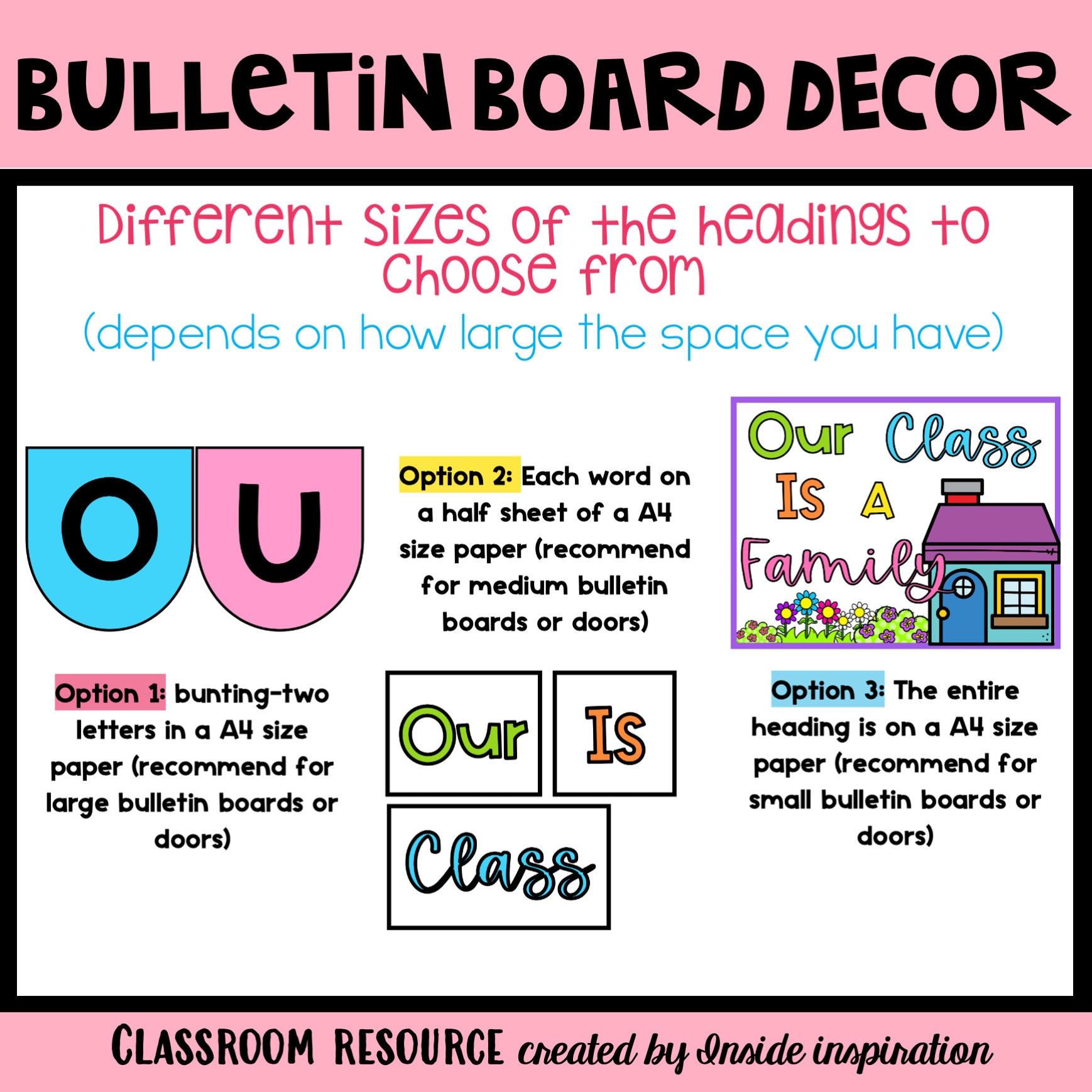 Back to School Bulletin Board Our Class is A Family Door Decor - Etsy