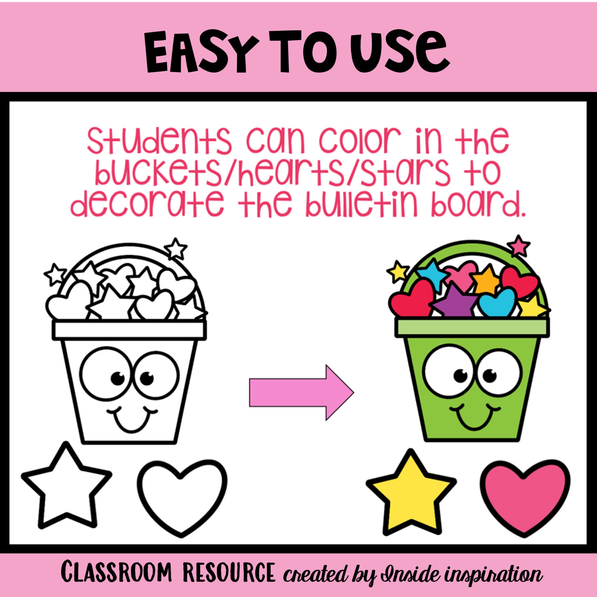 We Are Bucket Fillers Kindness Writing Bulletin Board Kit - Etsy