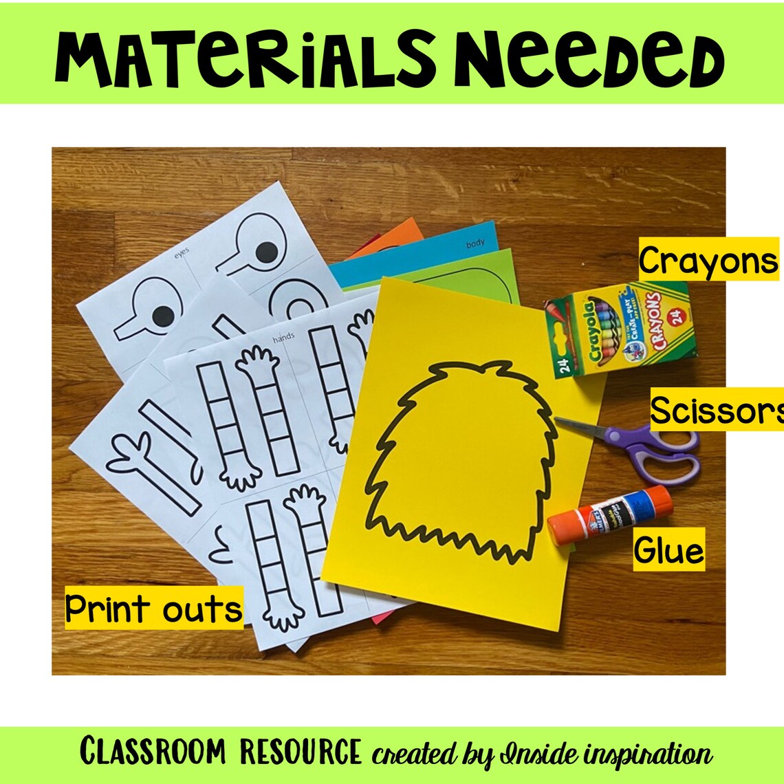 Build a Monster Craft Simple Writing Craftivity Bulletin Board Kit - Etsy