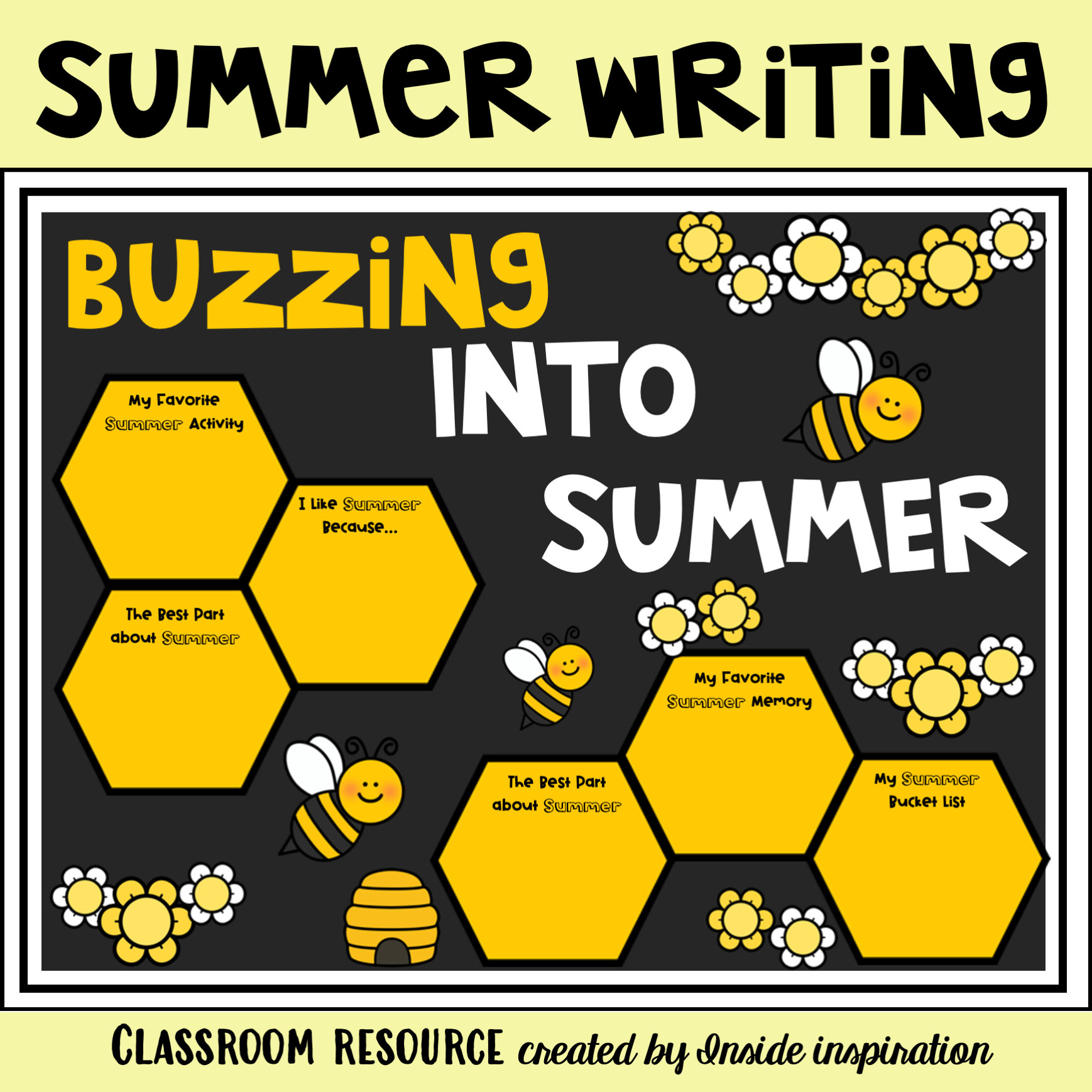 Buzzing Into Summer Bee-themed Summer Craftivity Bulletin Board Idea - Etsy