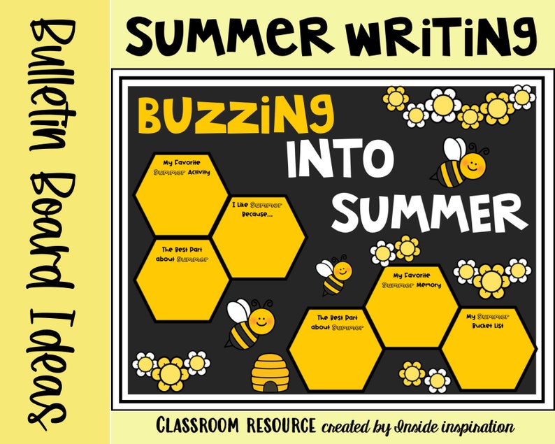Buzzing Into Summer Bee-themed Summer Craftivity Bulletin Board Idea - Etsy