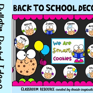 Back to School Bulletin Board Idea Smart Cookies Door Decor -september ...
