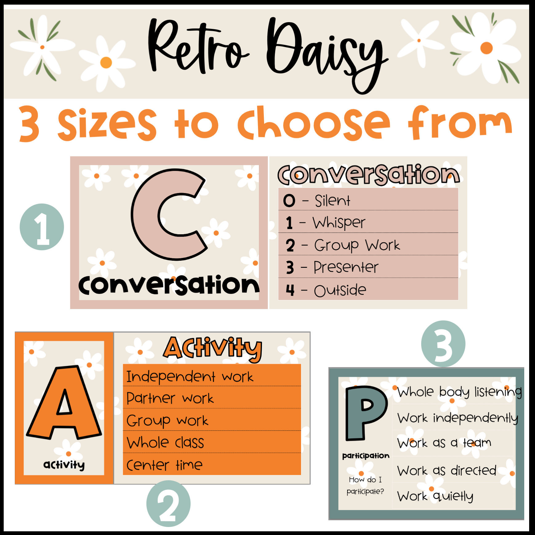 Retro Boho Daisy Themed CHAMPS Posters Classroom Decor⎮editable - Etsy