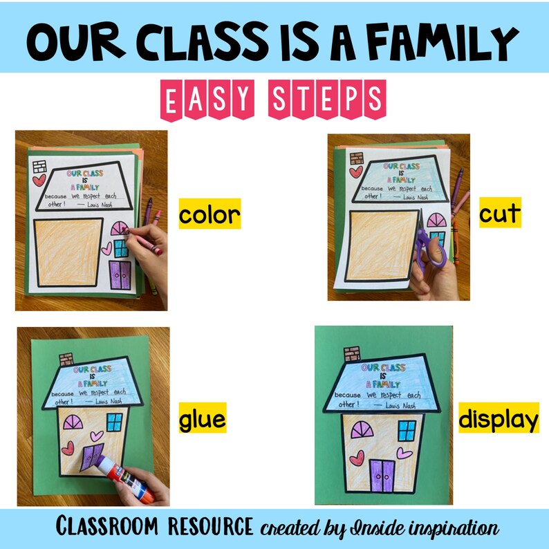 Our Class is a Family Book Companion Activity Bulletin Board - Etsy