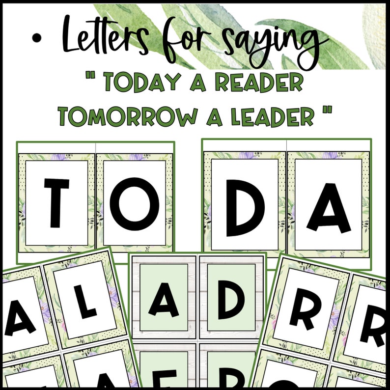 Modern Farmhouse Classroom Library Posters With Book Character ...