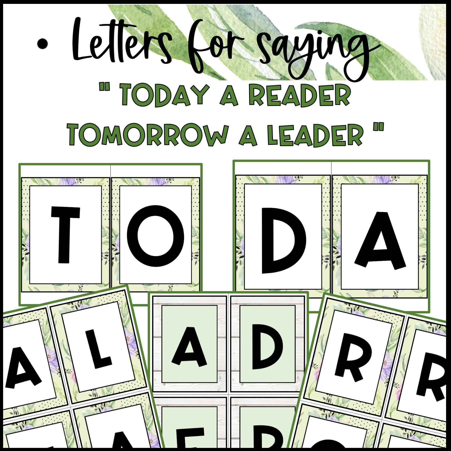 Modern Farmhouse Classroom Library Posters With Book Character ...