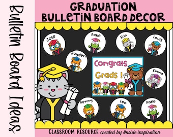 Graduation and End of Year Bulletin Board, Animal Themed Classroom ...