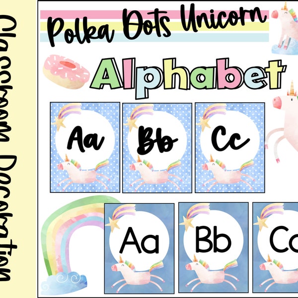 Unicorn Alphabet - Etsy