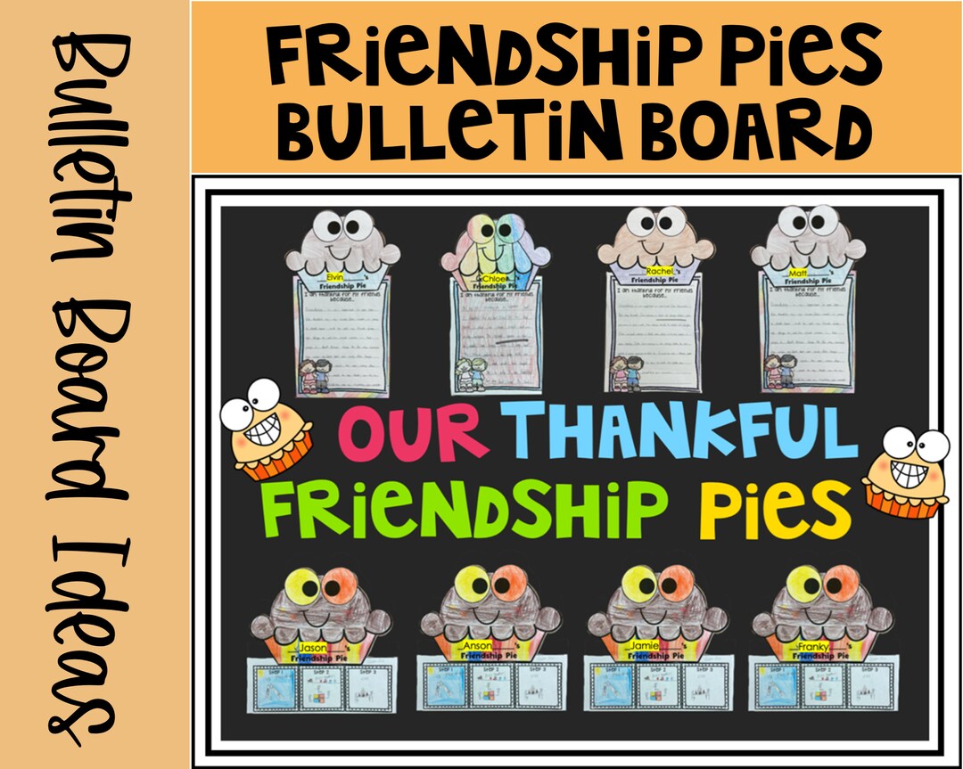 Thankful Friendship Pie Enemy Pie Book Craftivity Bulletin Board Kit - Etsy