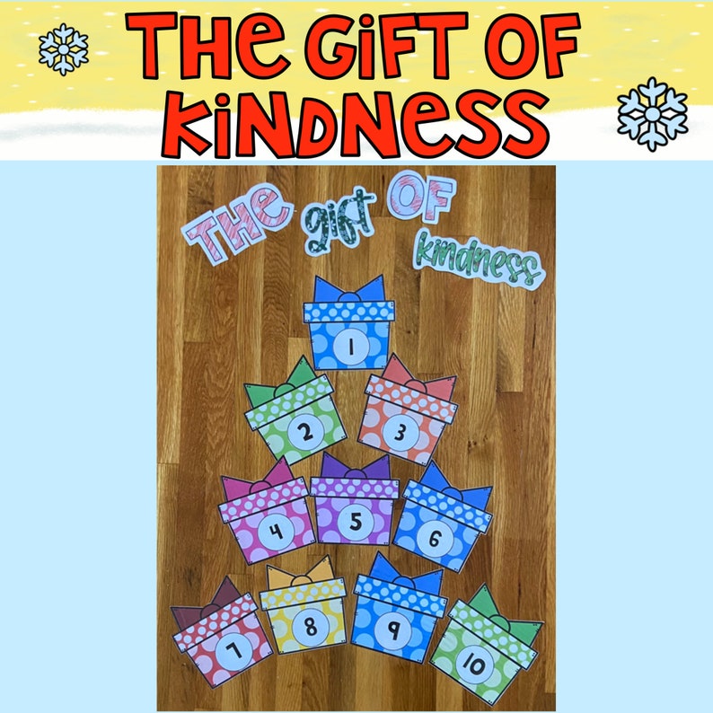 The Gift of Kindness Door Decoration Bulletin Board Decoration ...