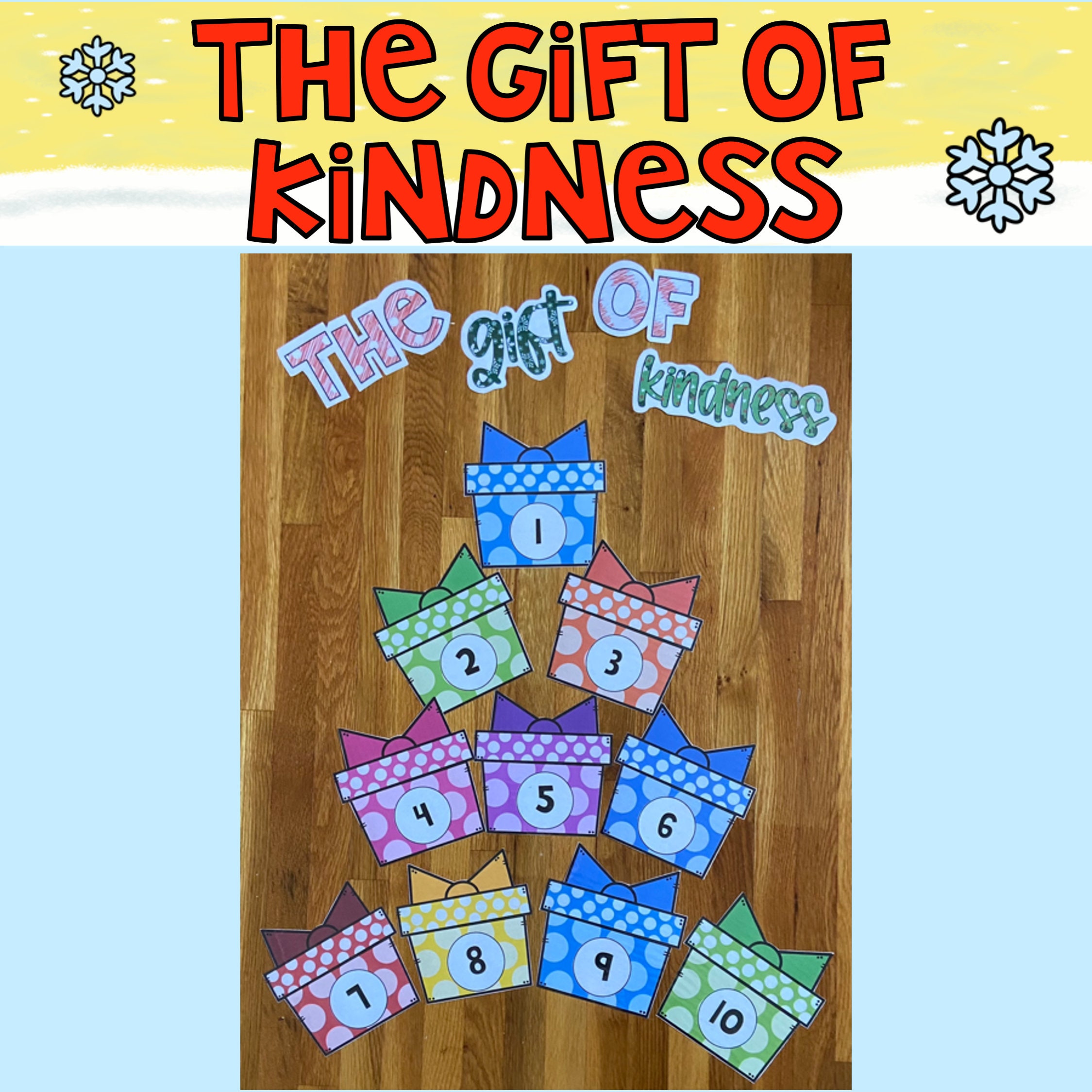 The Gift of Kindness Door Decoration Bulletin Board Decoration ...