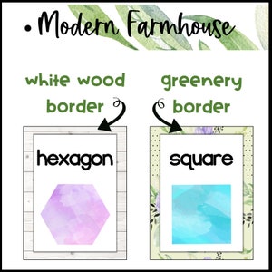 Modern Farmhouse 2D 3D Shape Posters Classroom Decor - Etsy