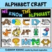 Alphabet Letter Crafts Printables Upper Case Letters A-Z Bulletin Board ...