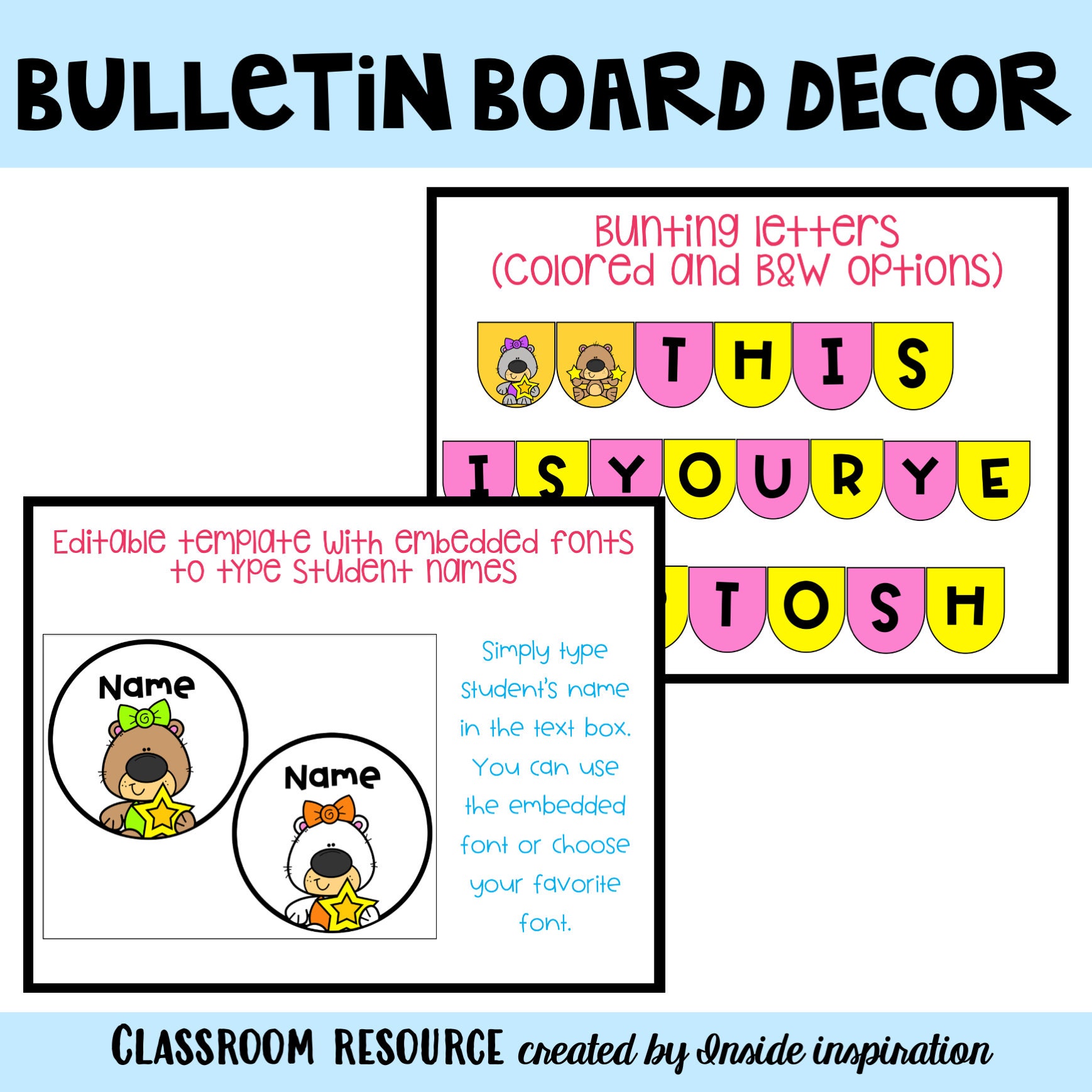 Back to School Bulletin Board This is Your Year to Shine Door Decor - Etsy