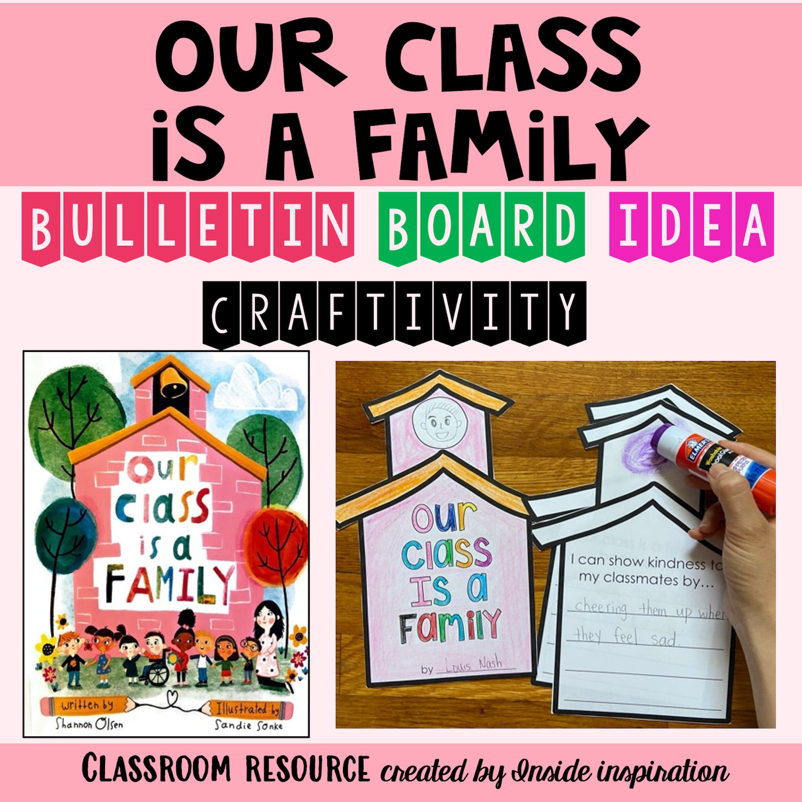 Our Class is a Family Flipbook Craftivity Writing Activity - Etsy