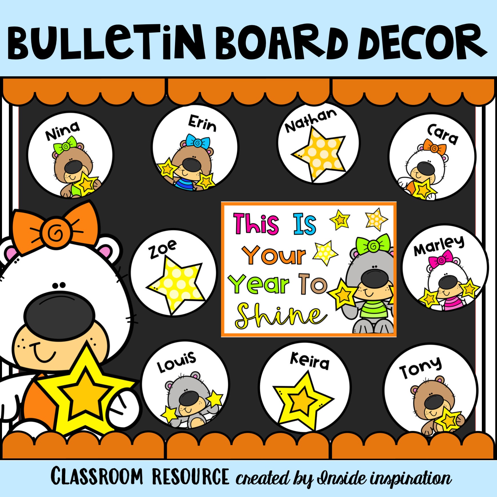 Back to School Bulletin Board This is Your Year to Shine Door Decor - Etsy