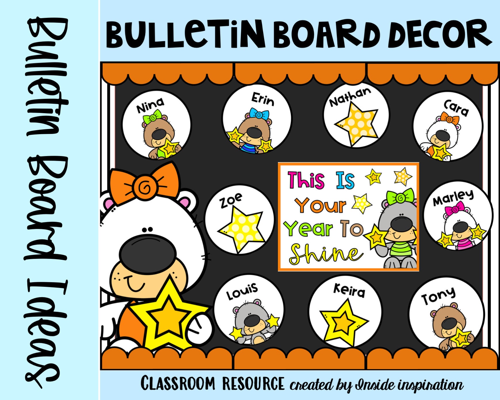 Back to School Bulletin Board This is Your Year to Shine Door Decor - Etsy