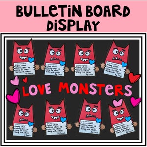 Love Monster Book Writing Craftivity Valentine's Day Bulletin Board Kit ...