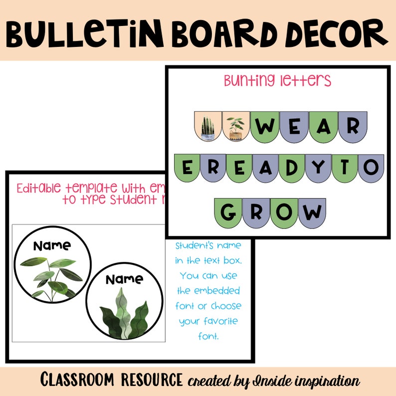 Back to School Bulletin Board We Are Ready to Grow Plant-themed Door ...