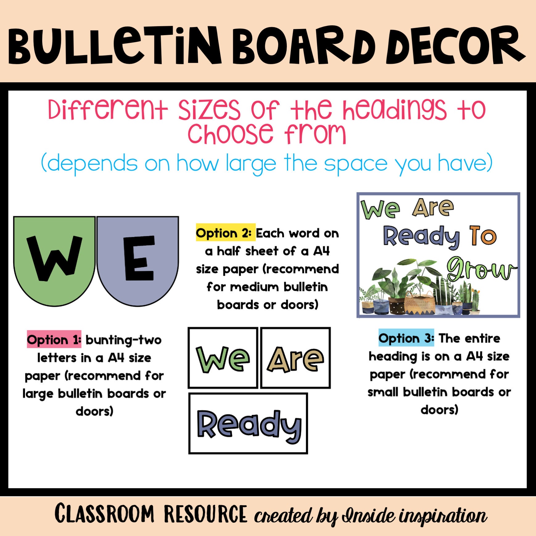 Back to School Bulletin Board We Are Ready to Grow - Etsy