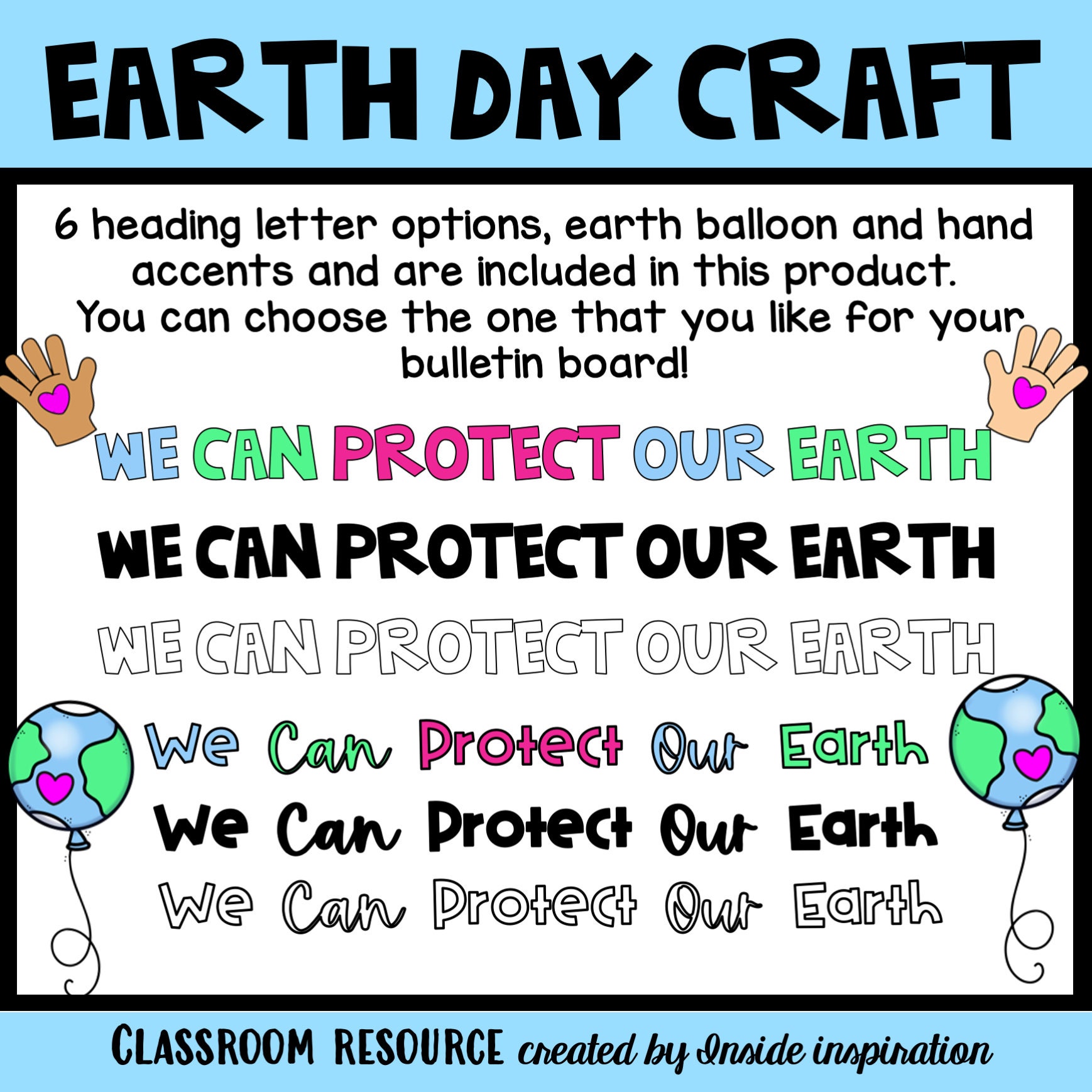 Earth Day Craft Simple Writing Bulletin Board Idea - Etsy