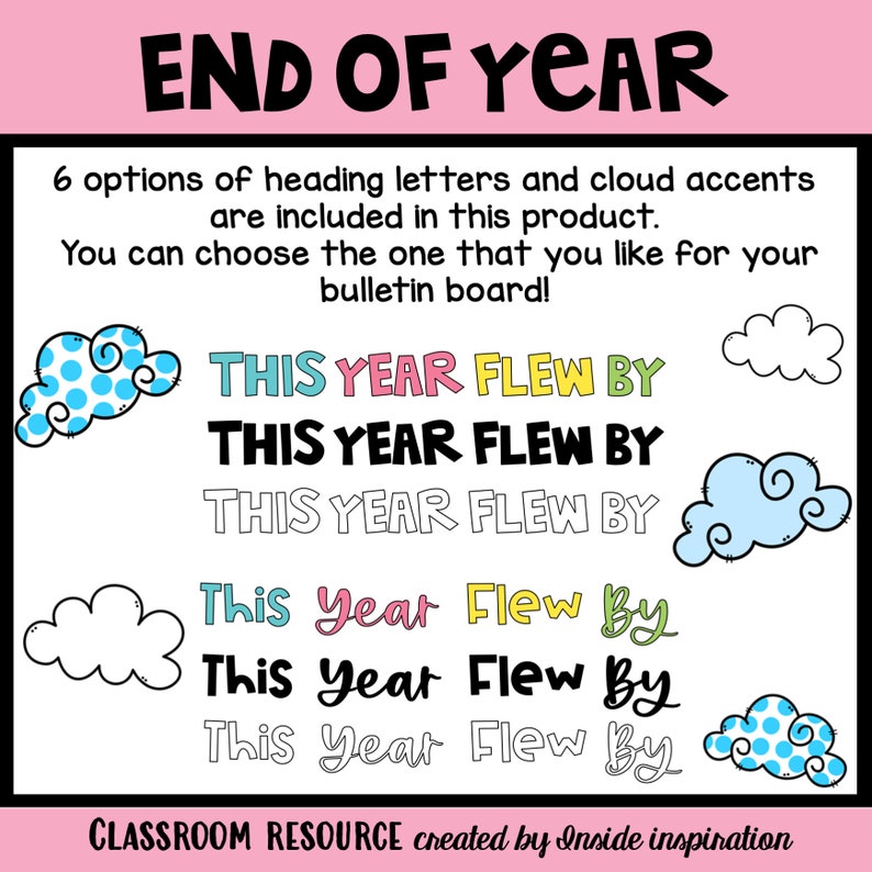 This Year Flew by Writing Craft End of Year Kite Theme Bulletin Board ...