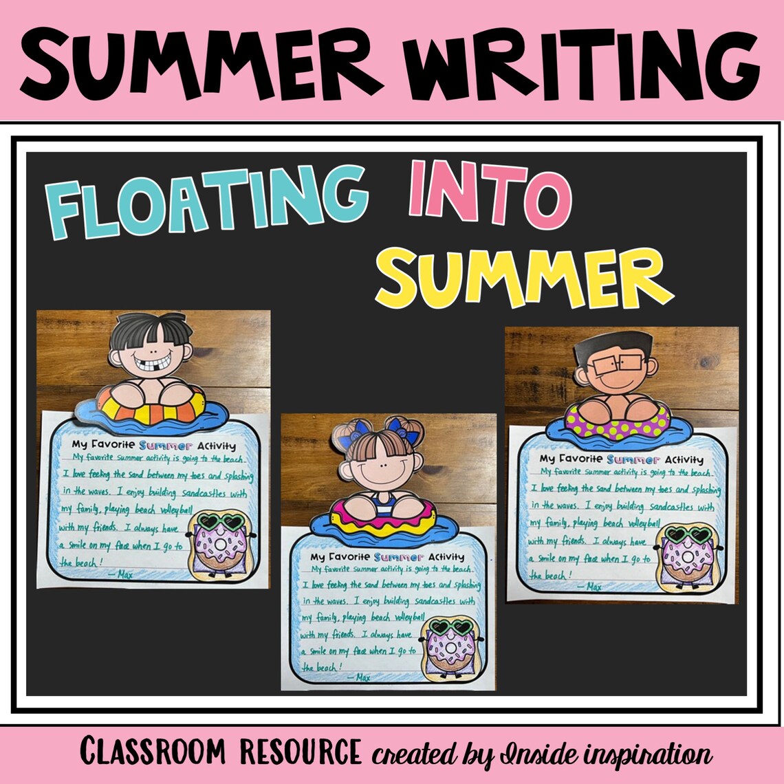 Floating Into Summer Floatie-themed Summer Craftivity Bulletin Board ...