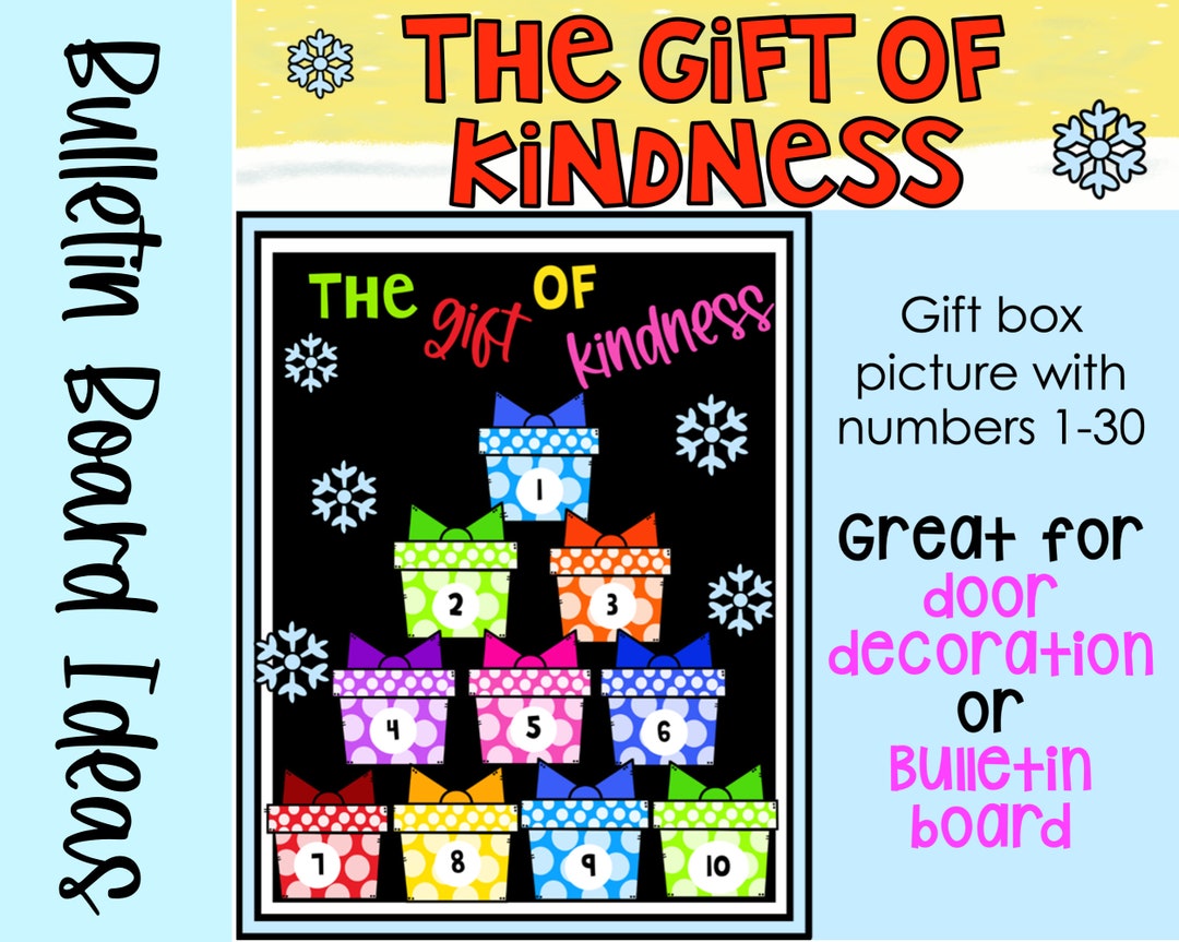 The Gift of Kindness Door Decoration Bulletin Board Decoration ...