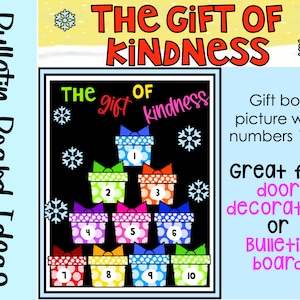 The Gift of Kindness Door Decoration Bulletin Board Decoration ...