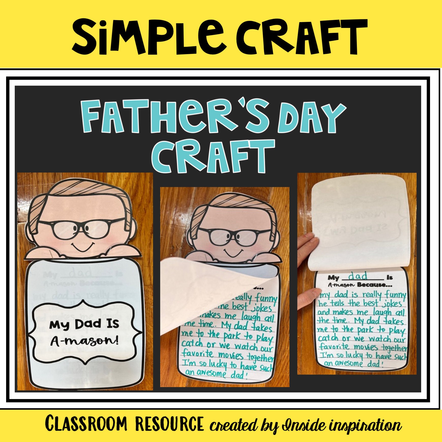 Mother's Day and Father's Day Mason Jar Simple Craft and Writing ...