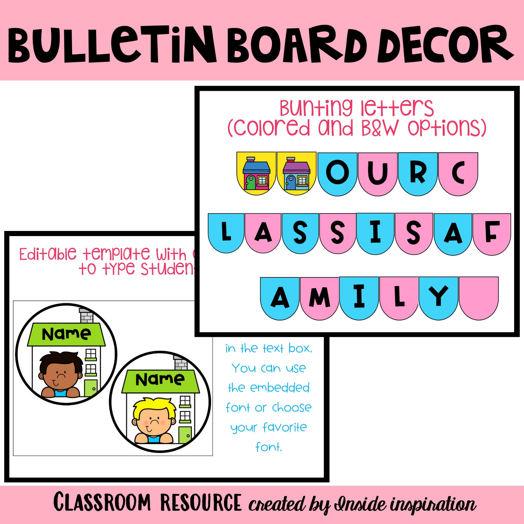 Back to School Bulletin Board Our Class is A Family Door Decor - Etsy