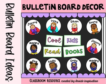 Library Bulletin Board Kit, Reading Bulletin Board Set, Classroom Door ...