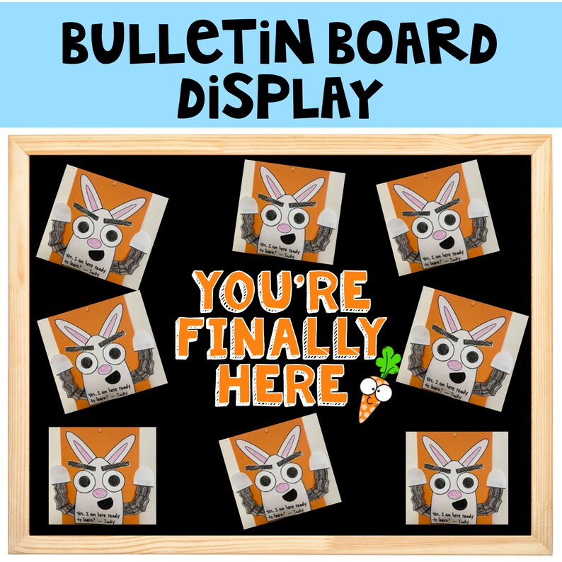 Back to School Craftivity Bulletin Board Display--you're Finally Here ...